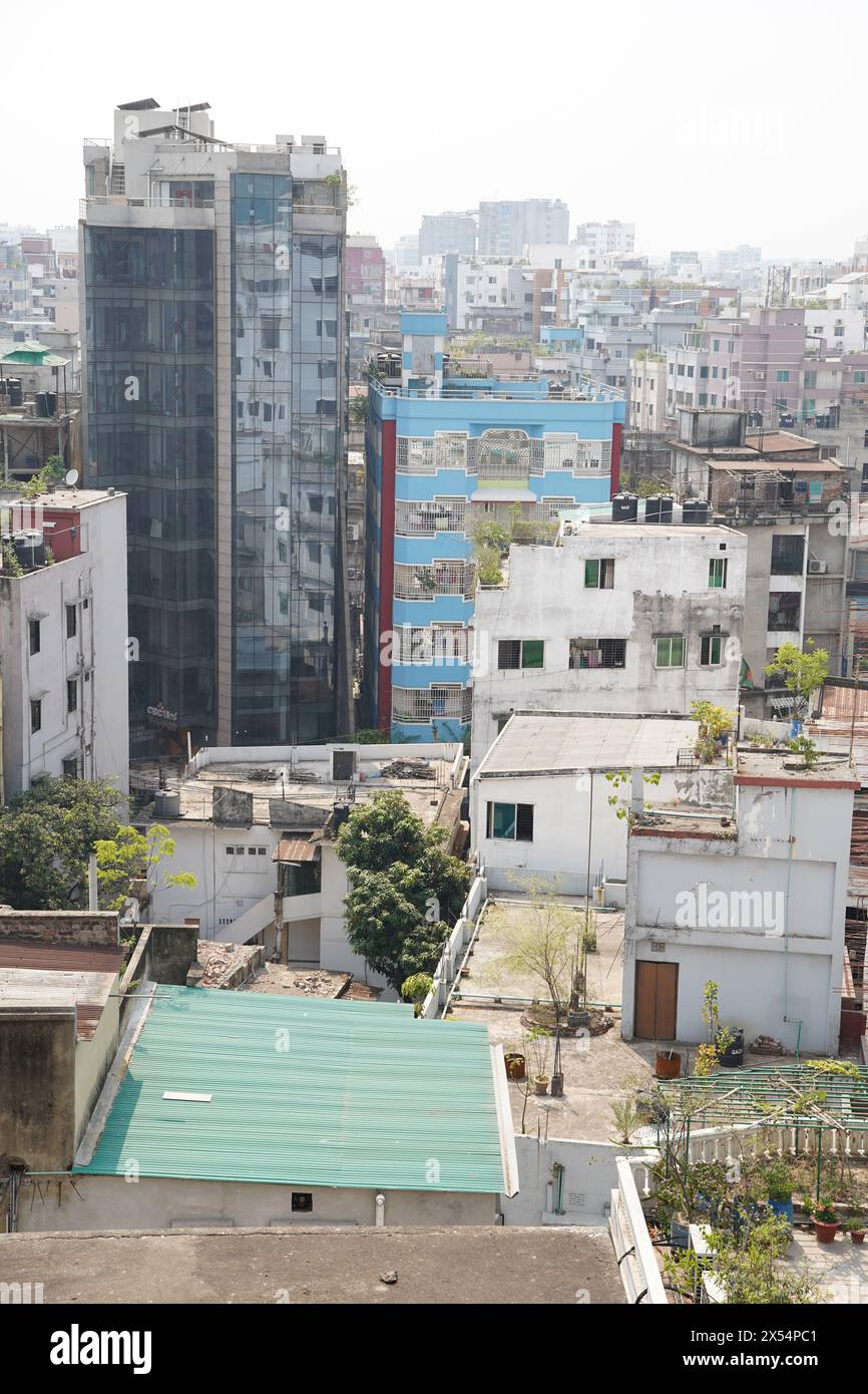 Highly dense buildings. Bangla Motor Area. Dhaka, Bangladesh Stock ...