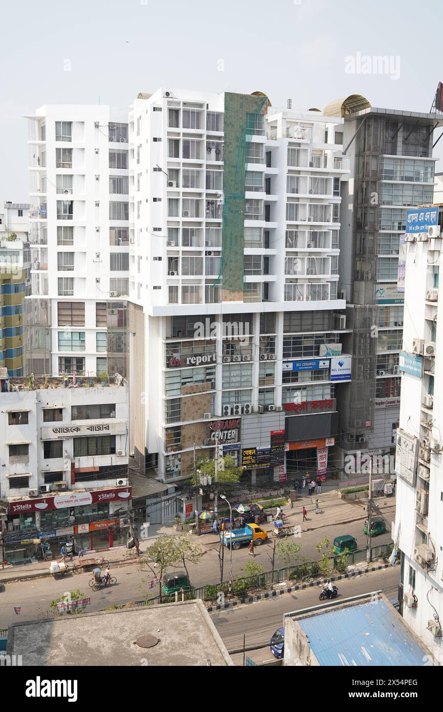 Highly dense buildings. Bangla Motor Area. Dhaka, Bangladesh Stock ...