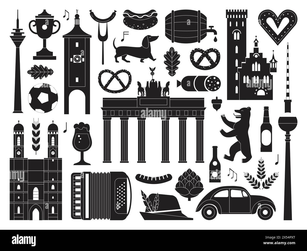 Travel Germany Elements Outline Collection Stock Vector Image & Art - Alamy