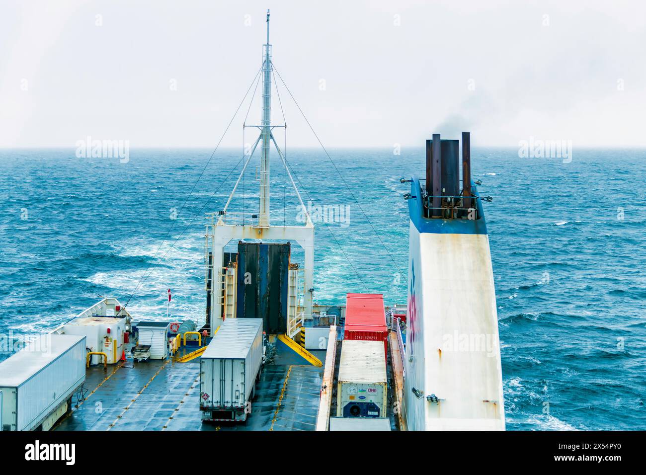 MV Blue Puttees Ferry - aft views Stock Photo - Alamy