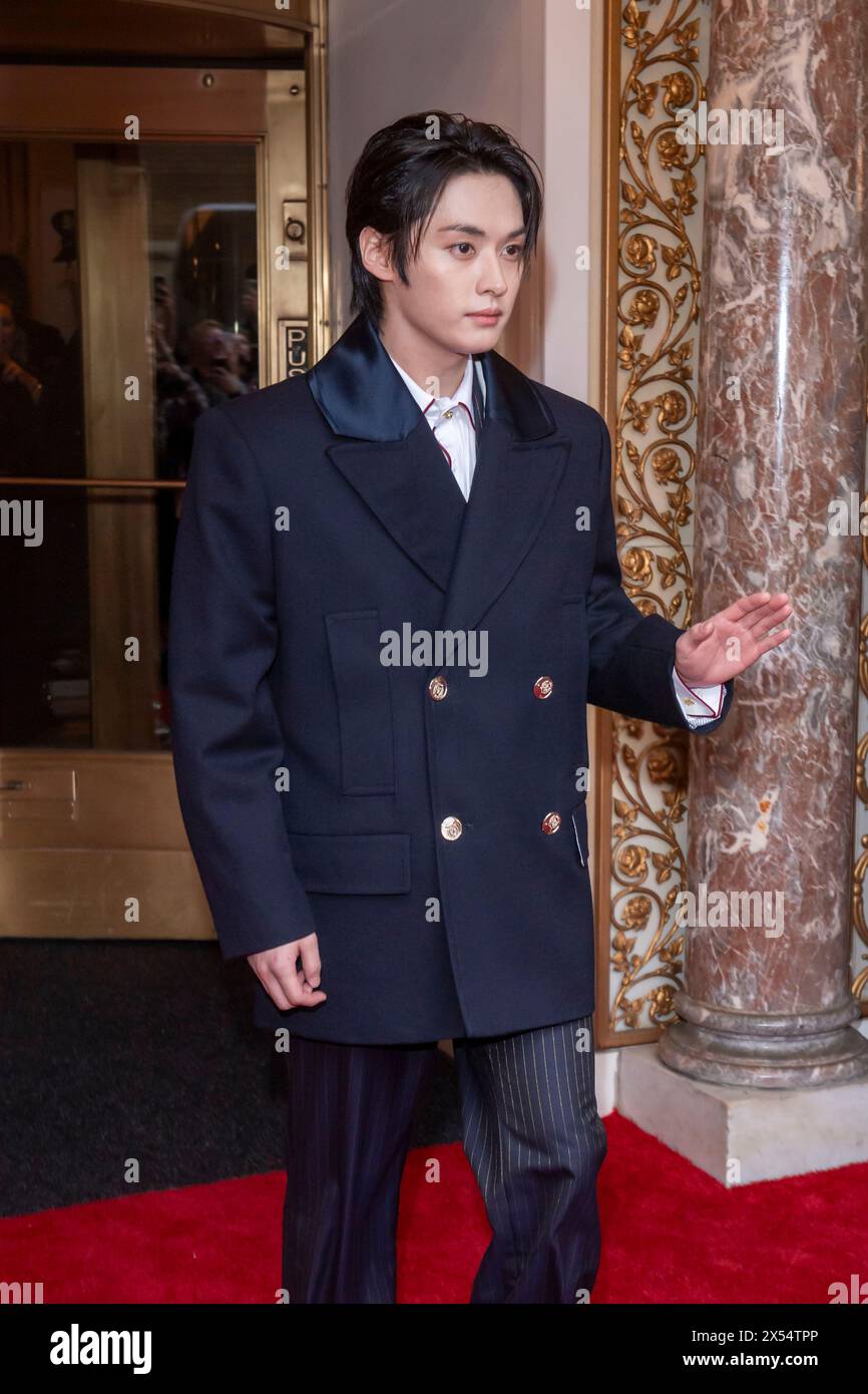 New York, United States. 06th May, 2024. Lee Know of Stray Kids departs ...