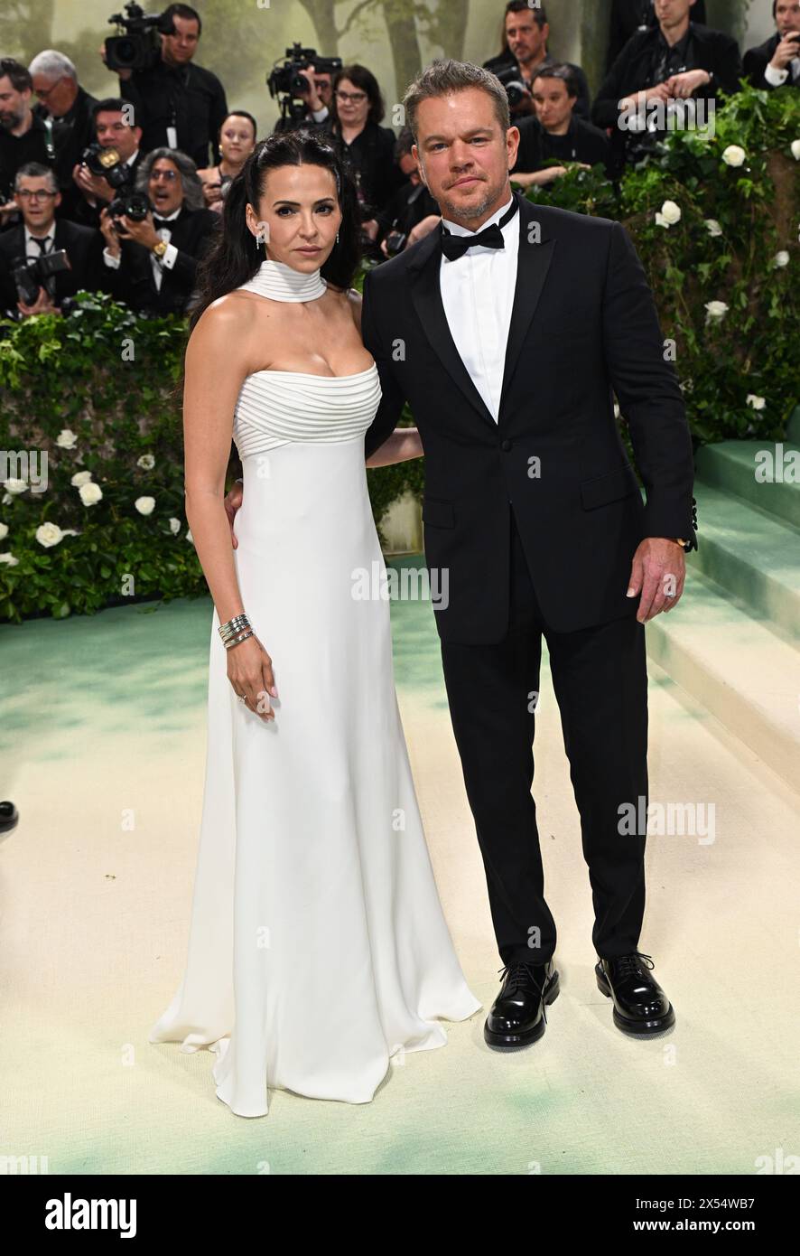 New York, USA. May 6th, 2024. Luciana Barroso and Matt Damon arriving ...