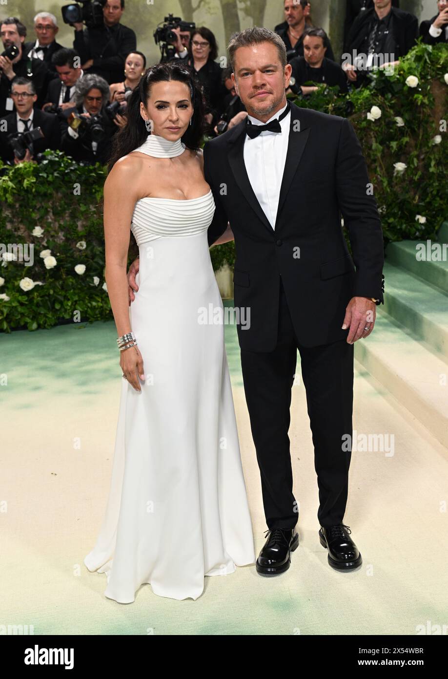 New York, USA. May 6th, 2024. Luciana Barroso and Matt Damon arriving ...