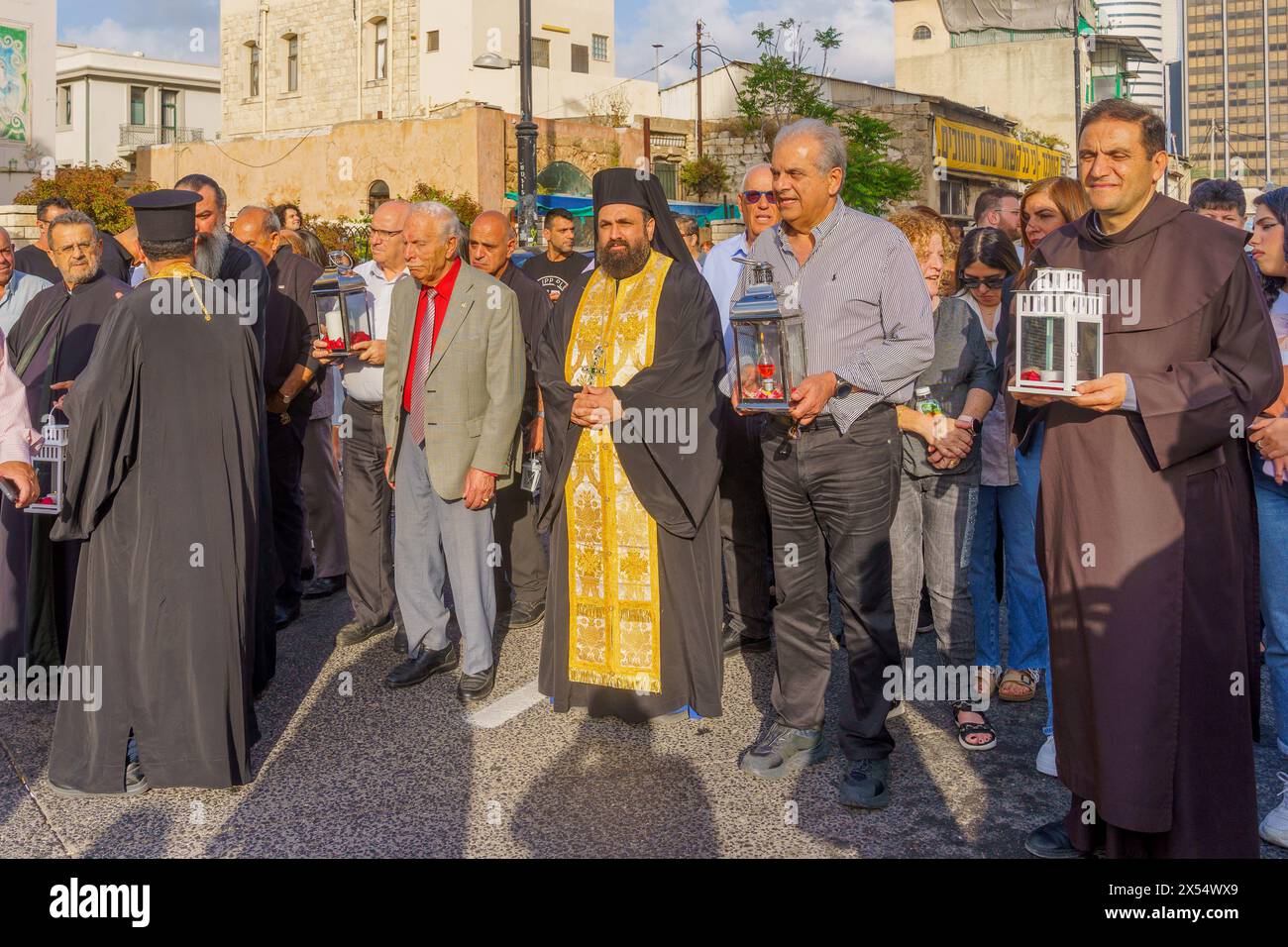 Haifa, Israel - May 04, 2024: Local Arab Orthodox Christians celebrate ...