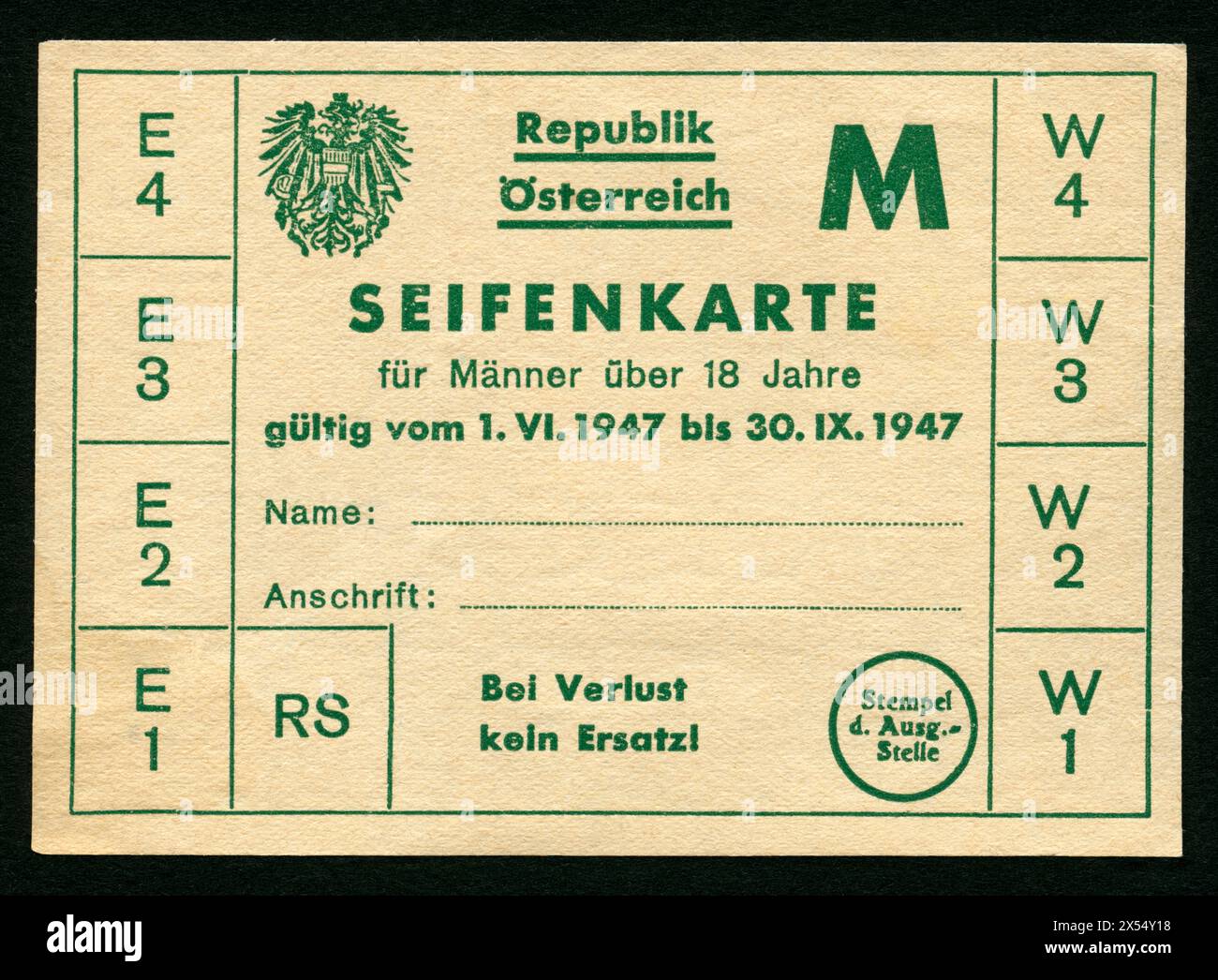 Soap ration stamp hi-res stock photography and images - Alamy