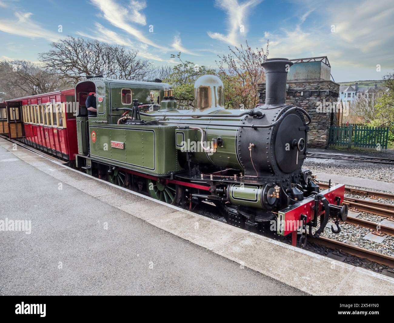 The image is of Maitland steam train that operates between Douglas and ...