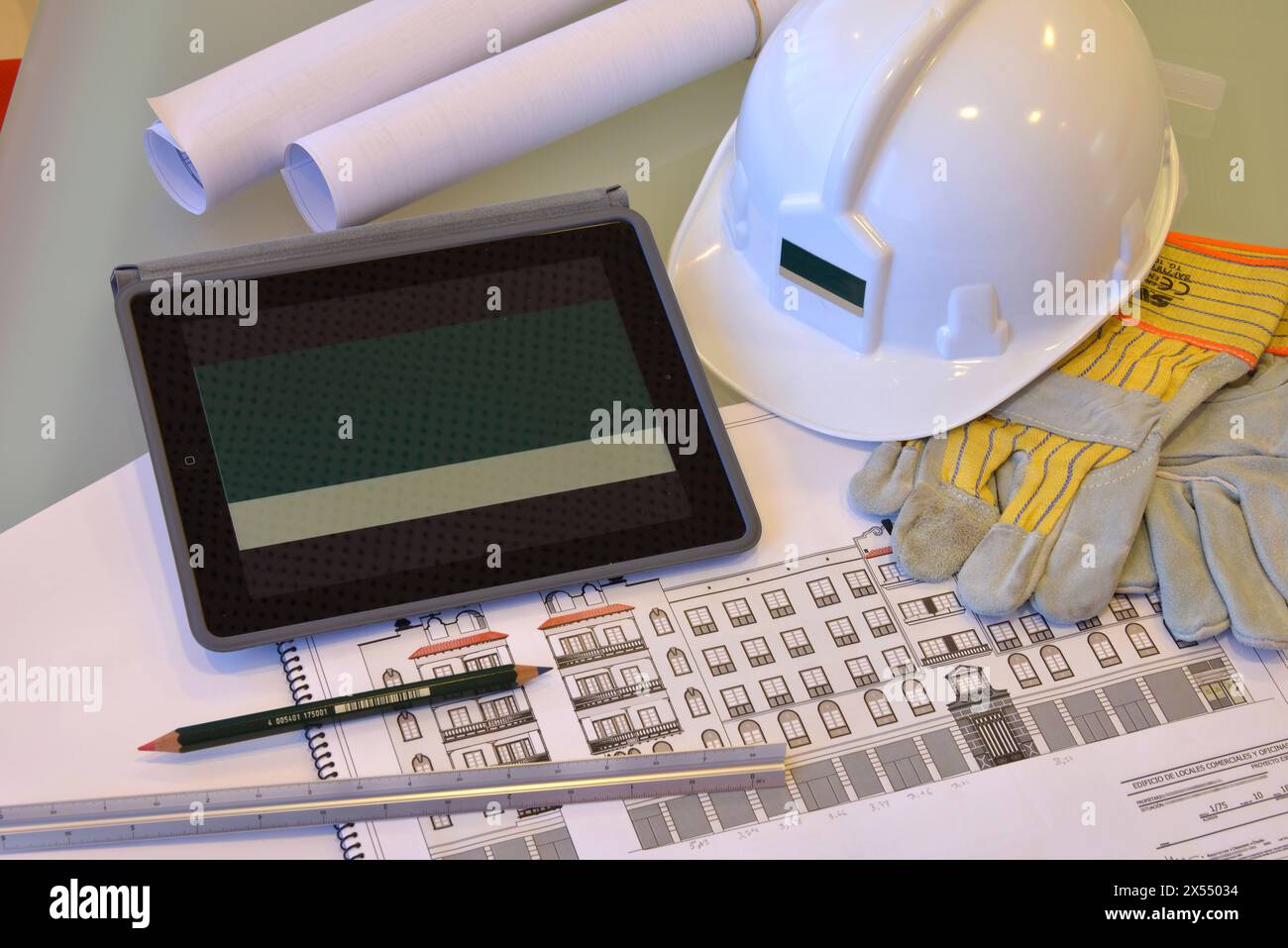 Modern tools for architectural work Stock Photo - Alamy