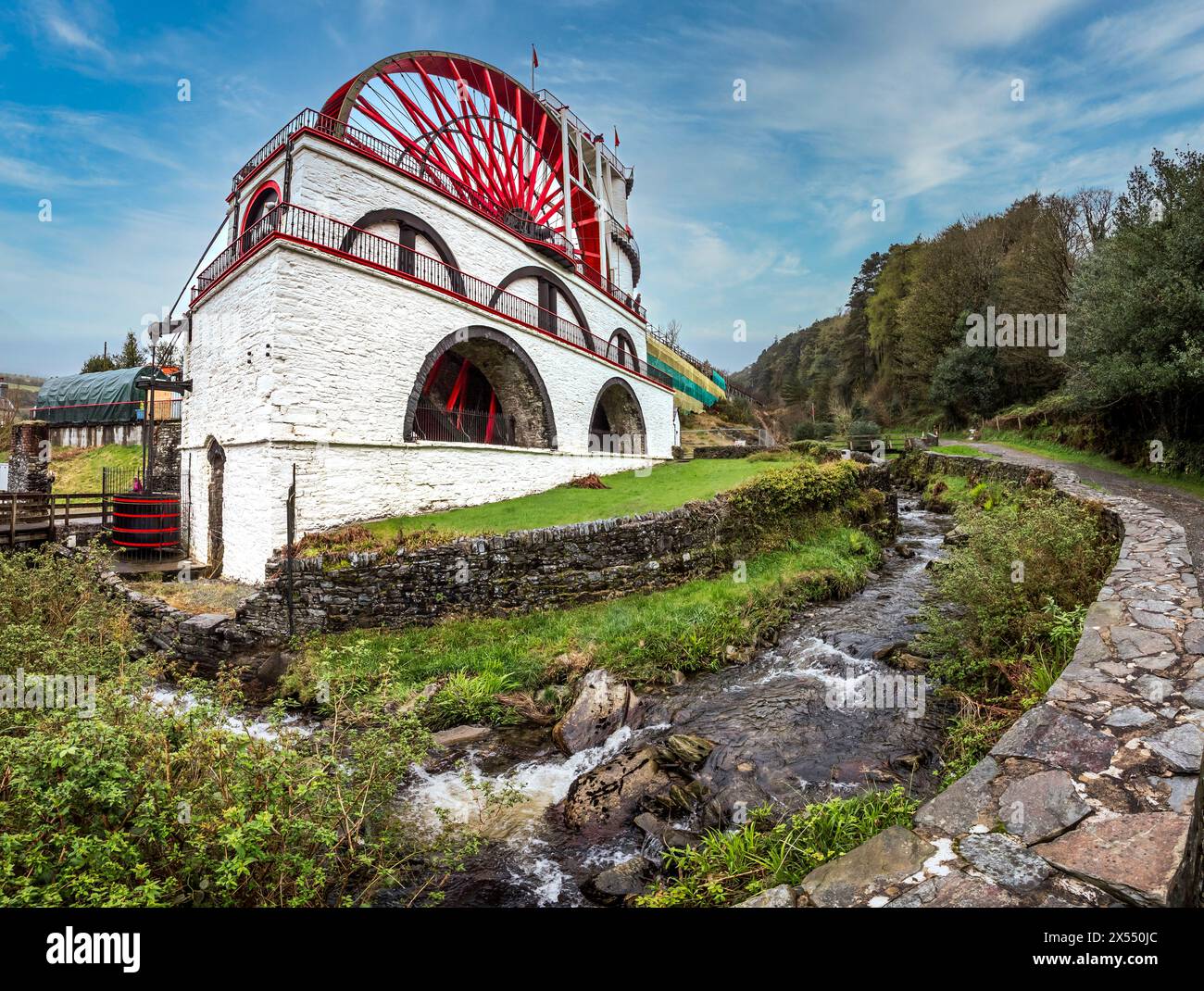 The image is of the Laxey Great Laxey Water Wheel known as Isabella in ...