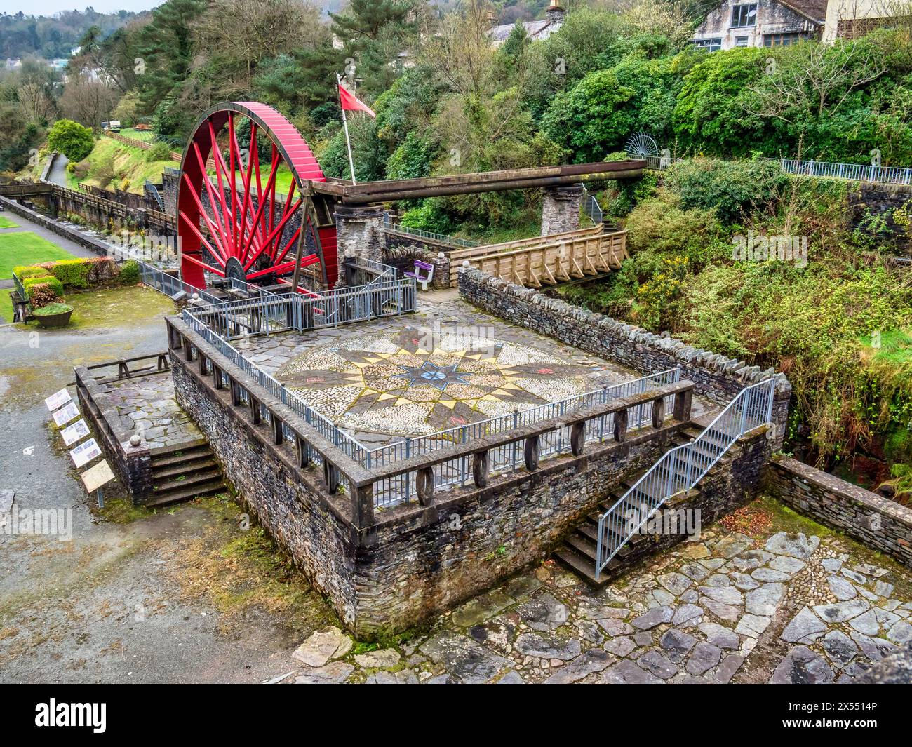 Laxey Glen Gardens. The gardens are the old Laxey Mines processing ...