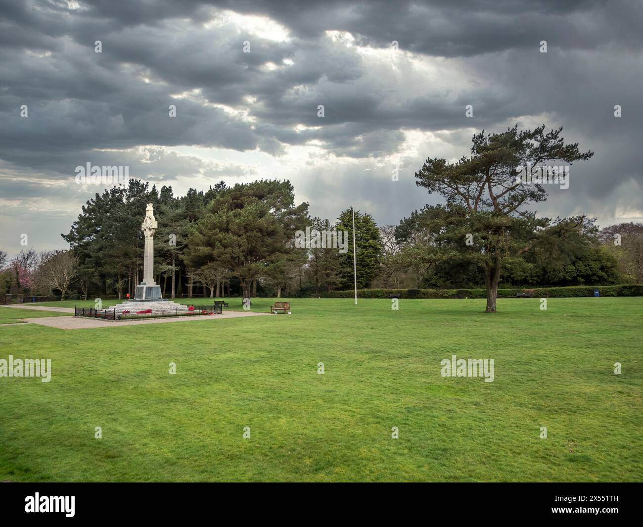 The image is of the war memorial cross at Tynwald Hill the ancient ...