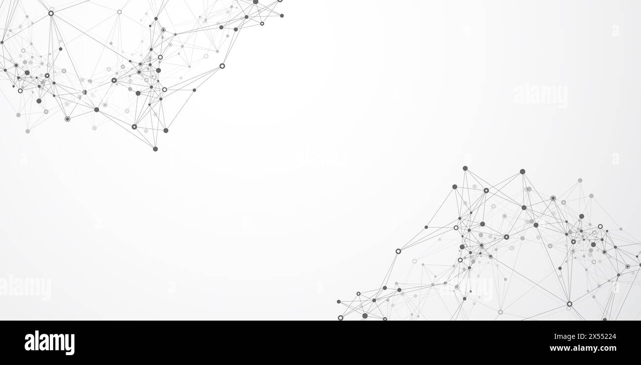 Global network connection banner design template. Header social network ...