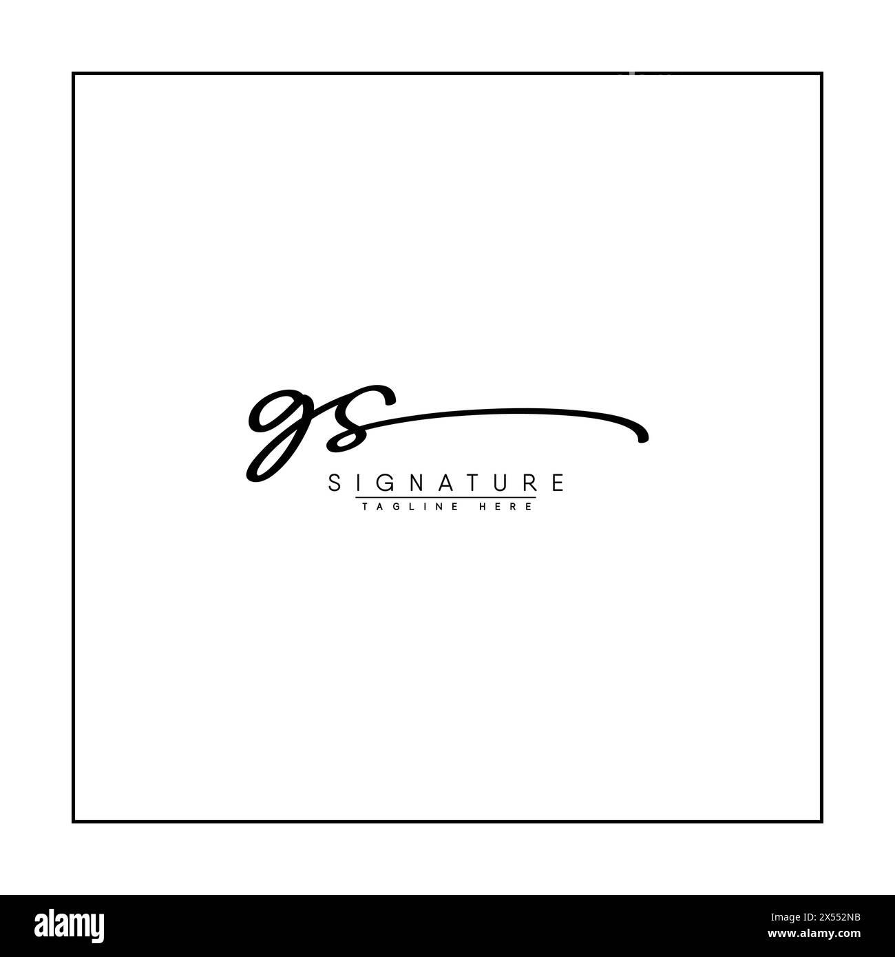 GS Signature Logo - Handwritten Vector Logo Template for GS Alphabet ...