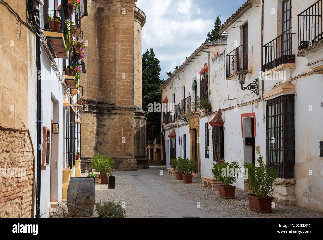 Ronda, Spain - 28th April, 2024: Traditional old Spanish architecture ...