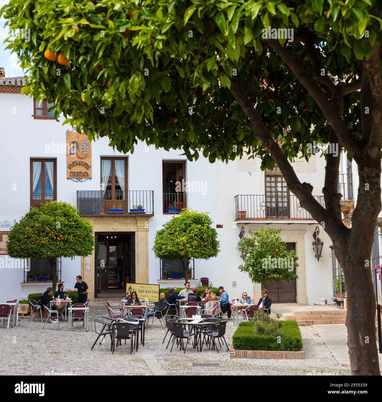 Ronda, Spain - 28th April, 2024: Traditional old Spanish architecture ...