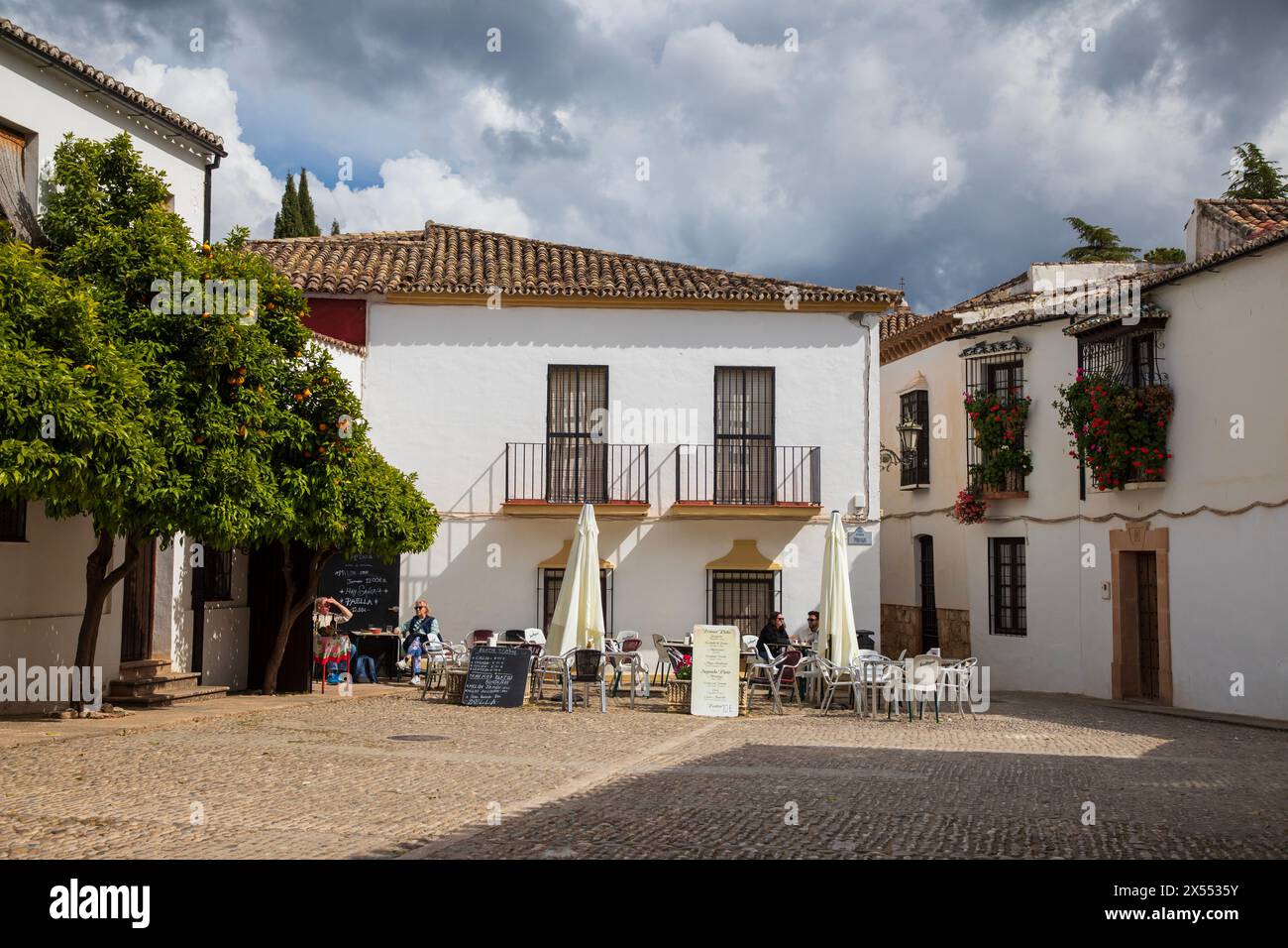Ronda, Spain - 28th April, 2024: Traditional old Spanish architecture ...