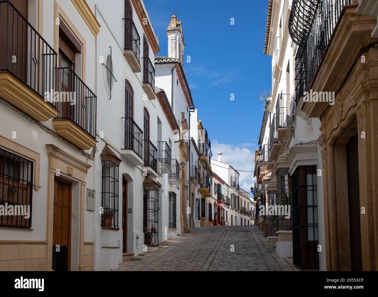 Ronda, Spain - 29th April, 2024: Traditional old Spanish architecture ...