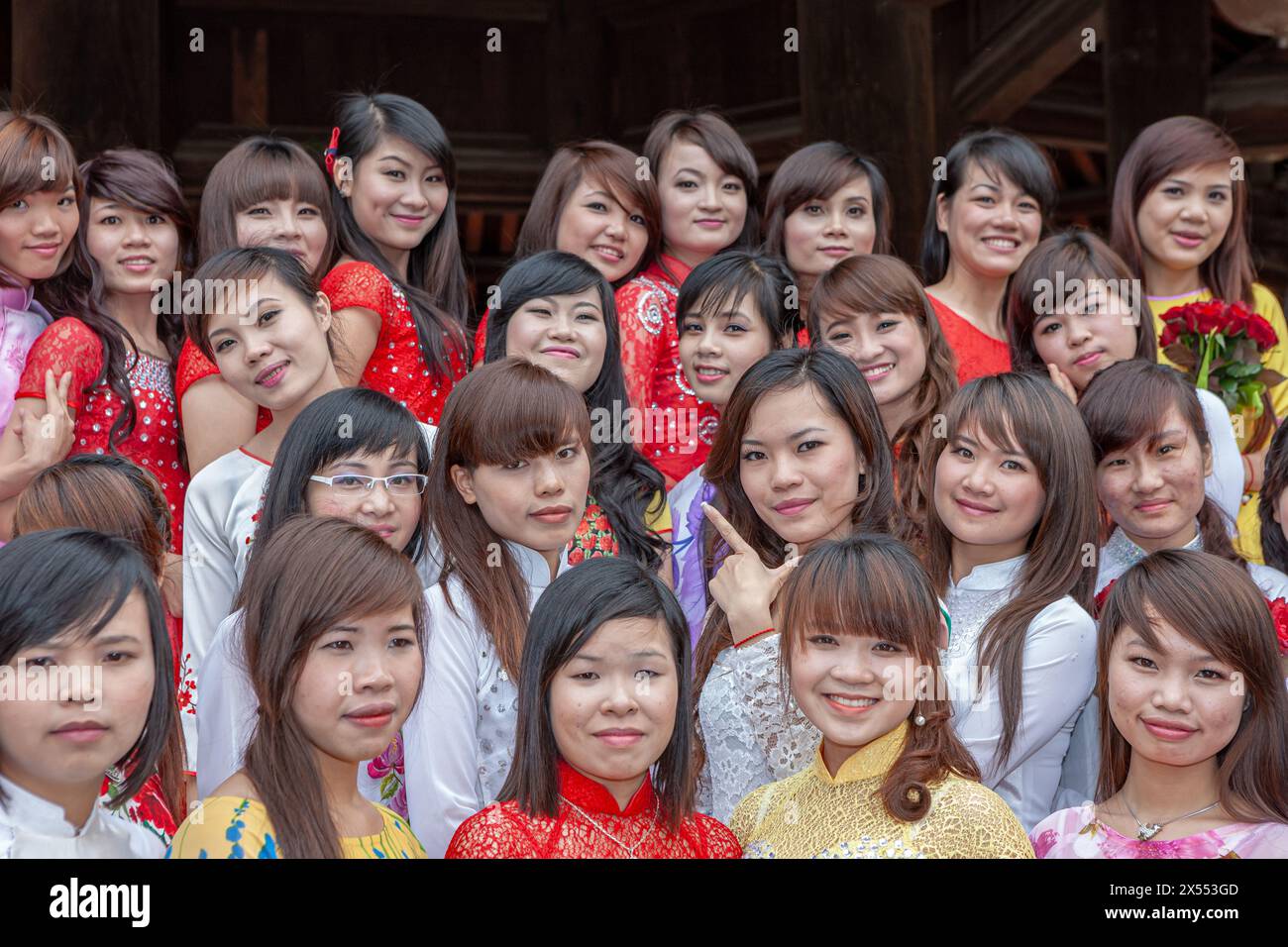 Vietnam, Hanoi, Young girls student Stock Photo - Alamy