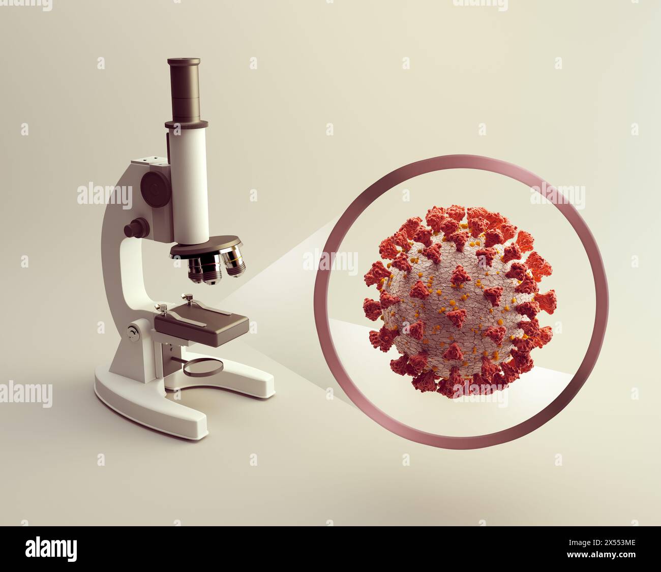 Coronavirus under the microscope Stock Photo - Alamy