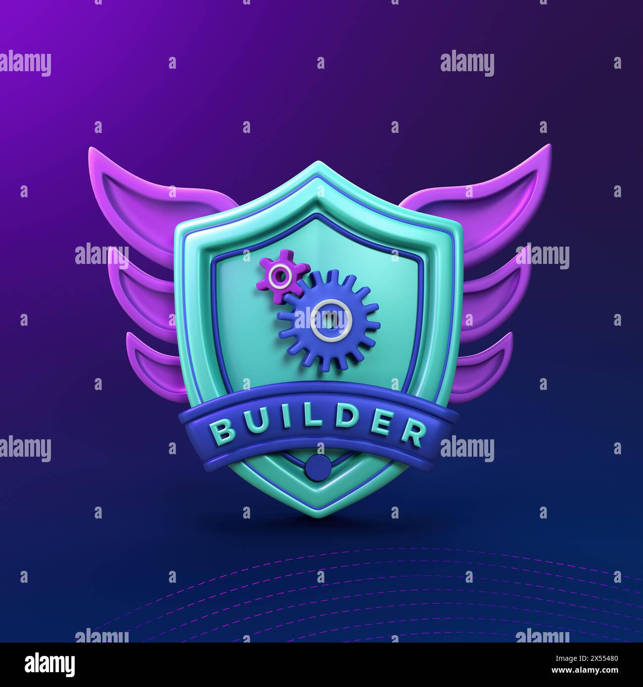 3d design object icon badge Stock Photo - Alamy