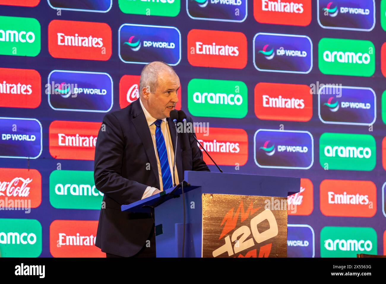 International Cricket Council (ICC) CEO Geoff Allardice speaks at a ...