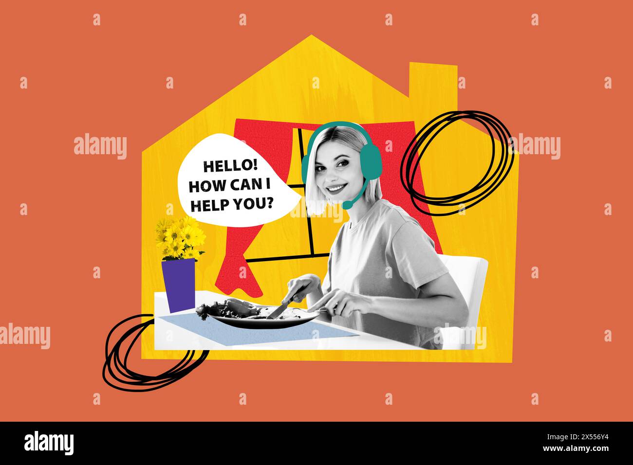 Helpline drawing hi-res stock photography and images - Alamy