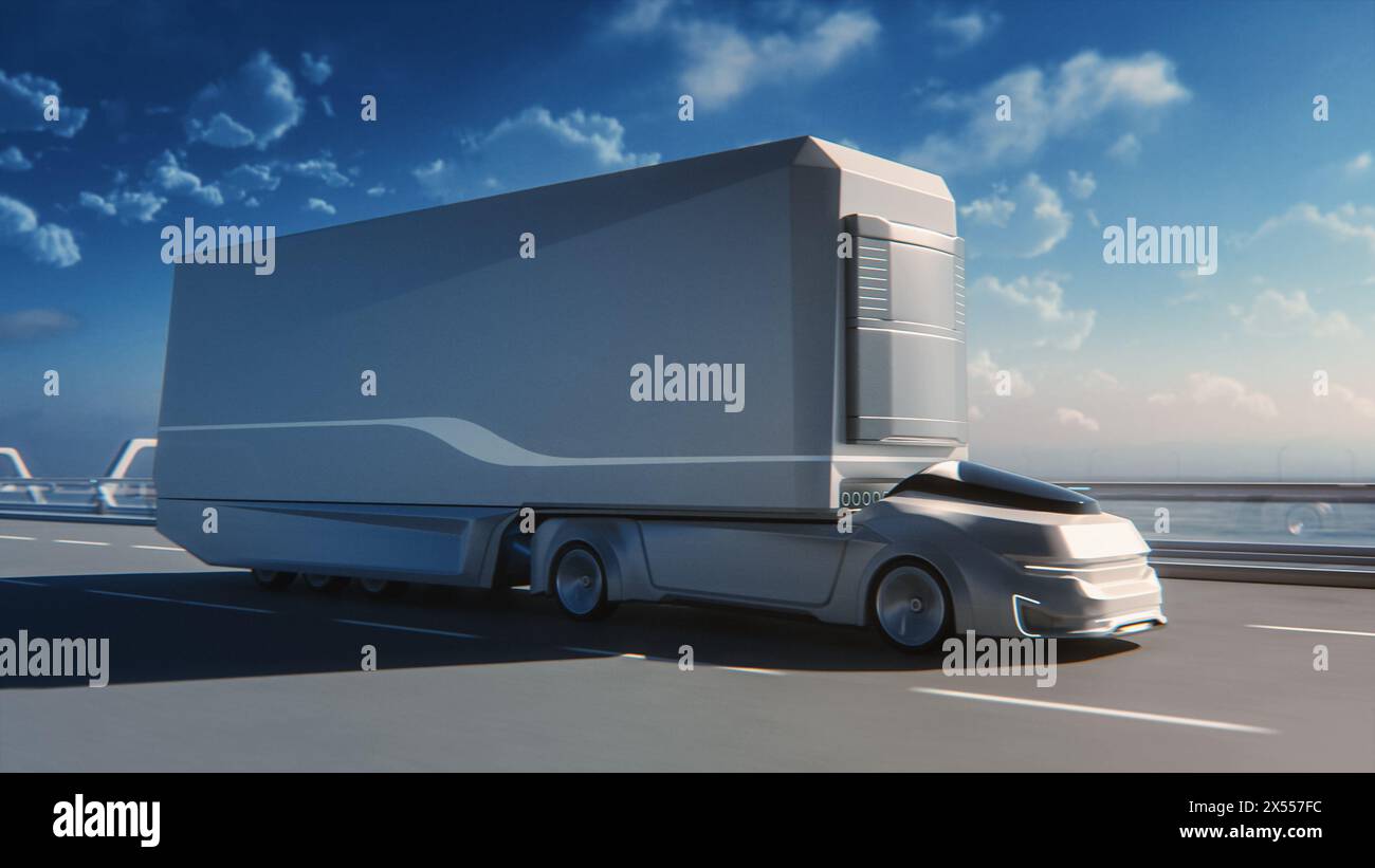 Autonomous cargo truck scanning system hi-res stock photography and ...
