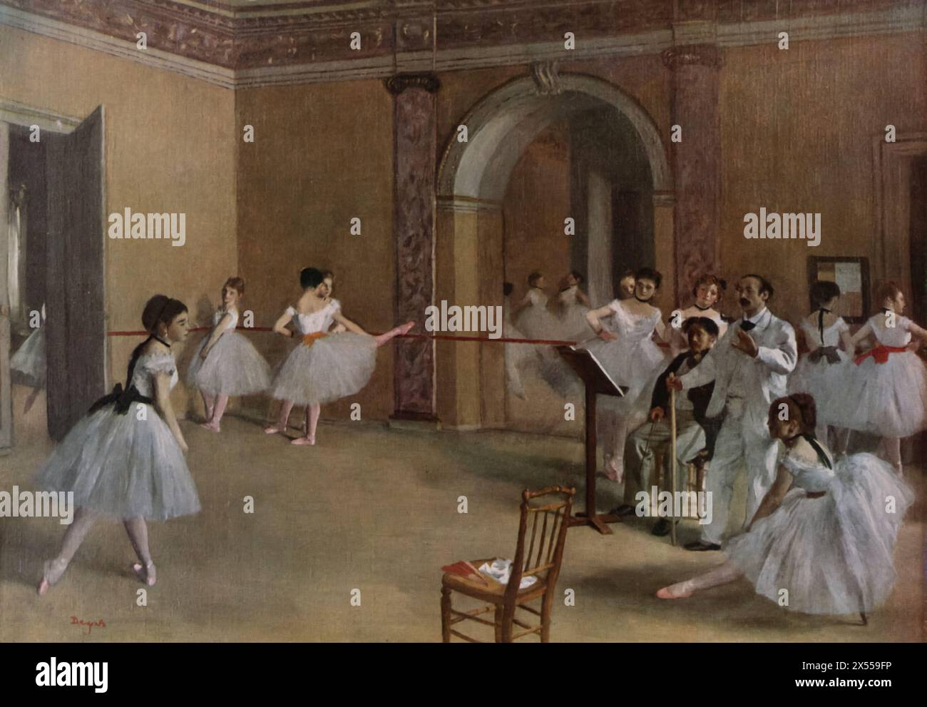 Dancing Class at the Opera" by Edgar Degas, painted in 1872, housed at the Louvre Museum, Paris ...