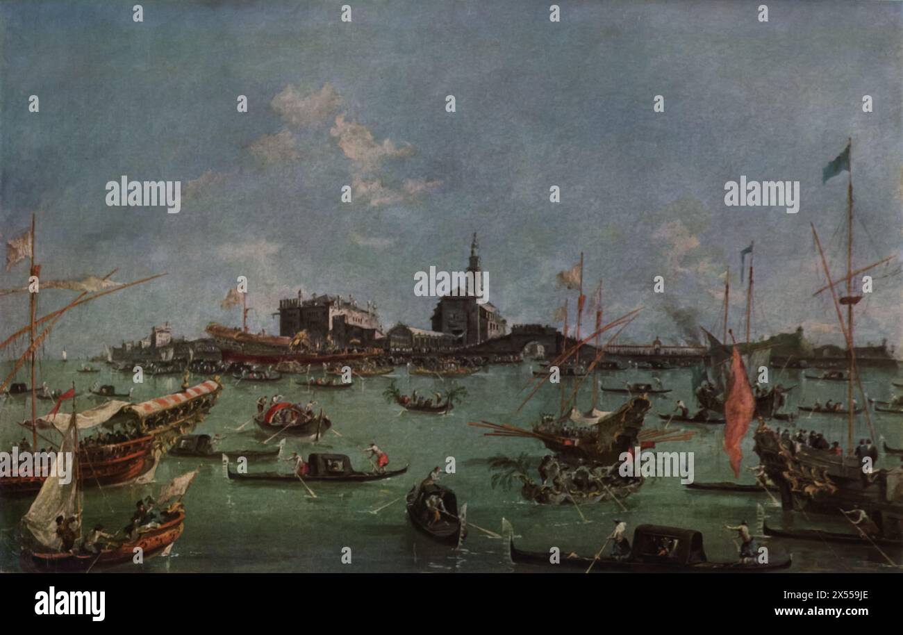 The Doge Embarking on the Bucentaur" by Francesco Guardi, dated 1763 ...