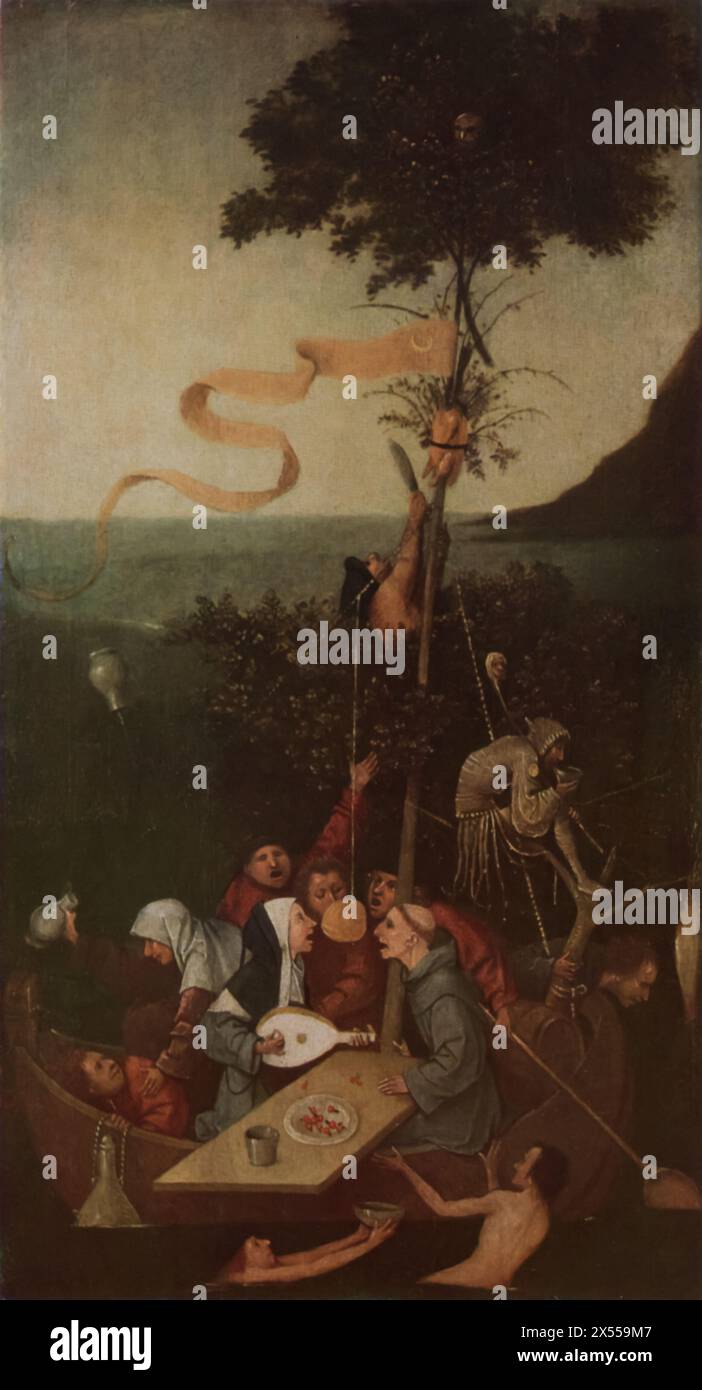 The Ship of Fools" by Hieronymus Bosch, painted circa 1500, housed at ...