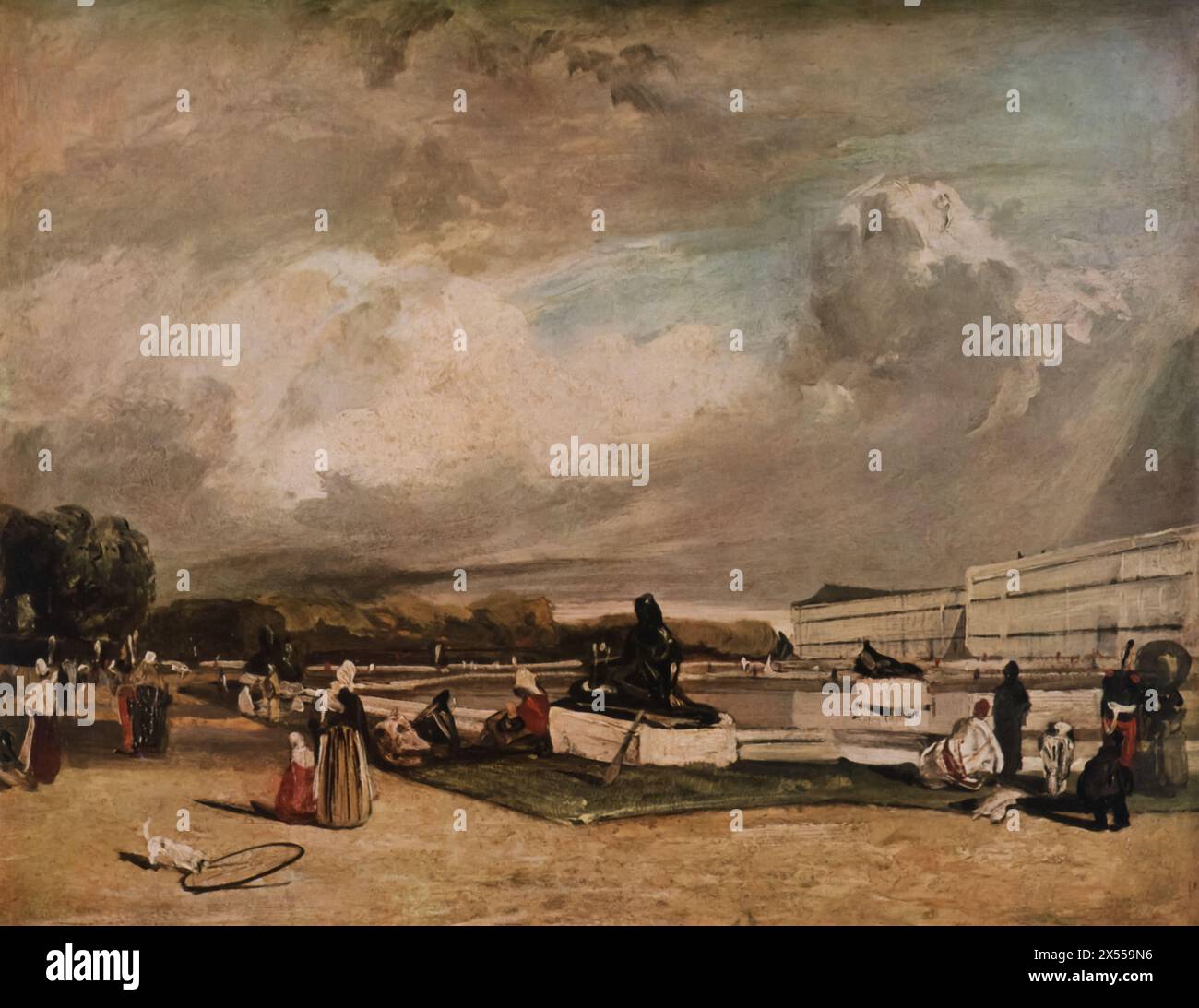 View at Versailles" by Richard Parkes Bonington, painted circa 1820 ...