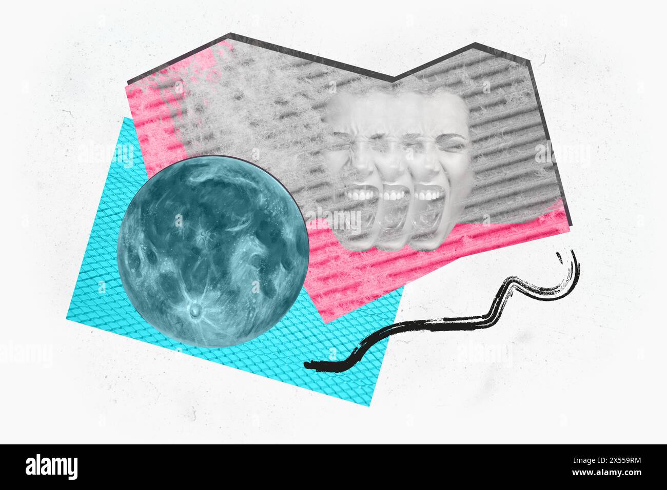 Composite trend artwork collage of silhouette incognito bodyless woman ...