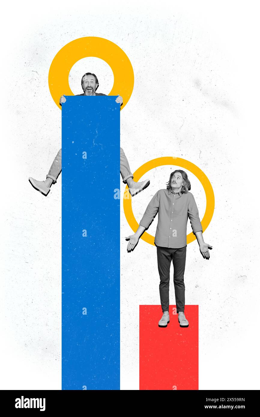 Photo collage trend artwork composite image of vibrant color geometry ...