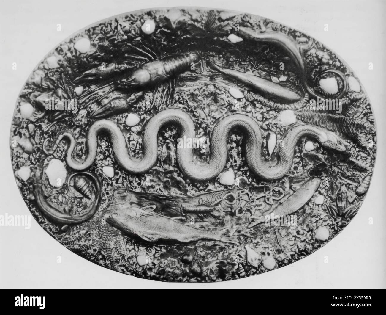 Polychrome Faience Plate" by Bernard Palissy, dated circa mid-16th ...