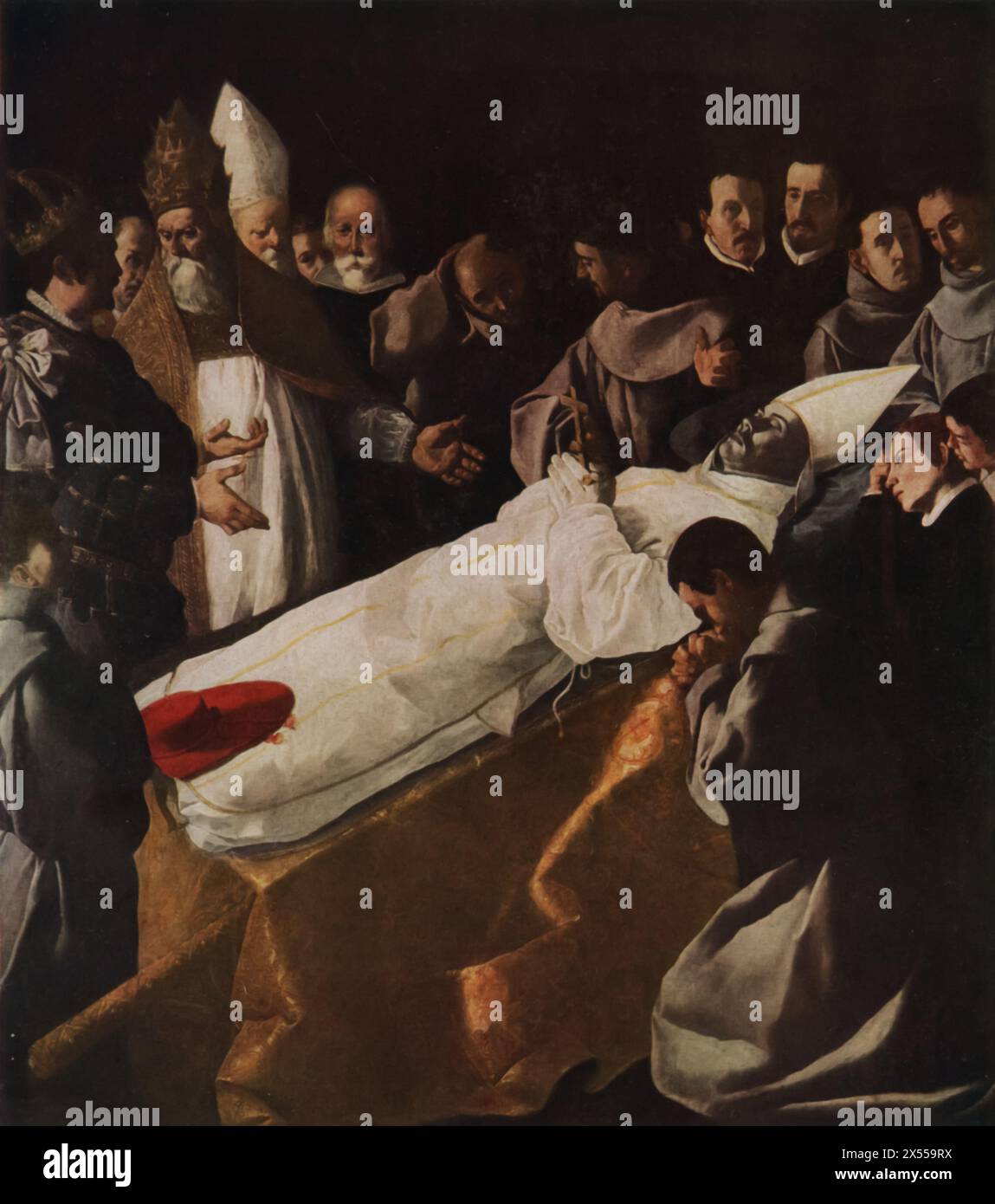 The Funeral of Saint Bonaventure" by Francisco de Zurbarán, painted in ...