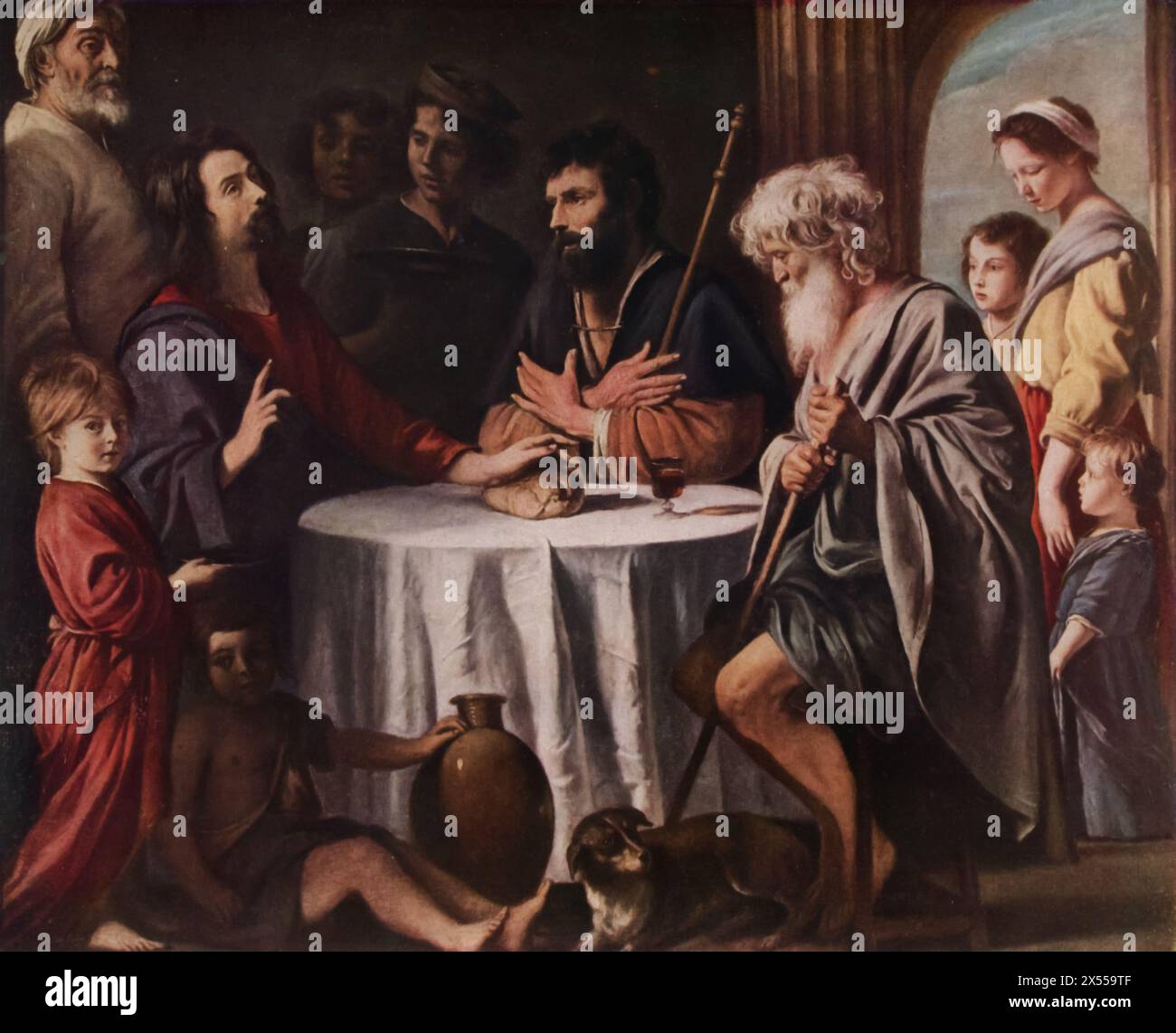 The Pilgrims at Emmaus" by Louis Le Nain, dated 1635, housed at the ...