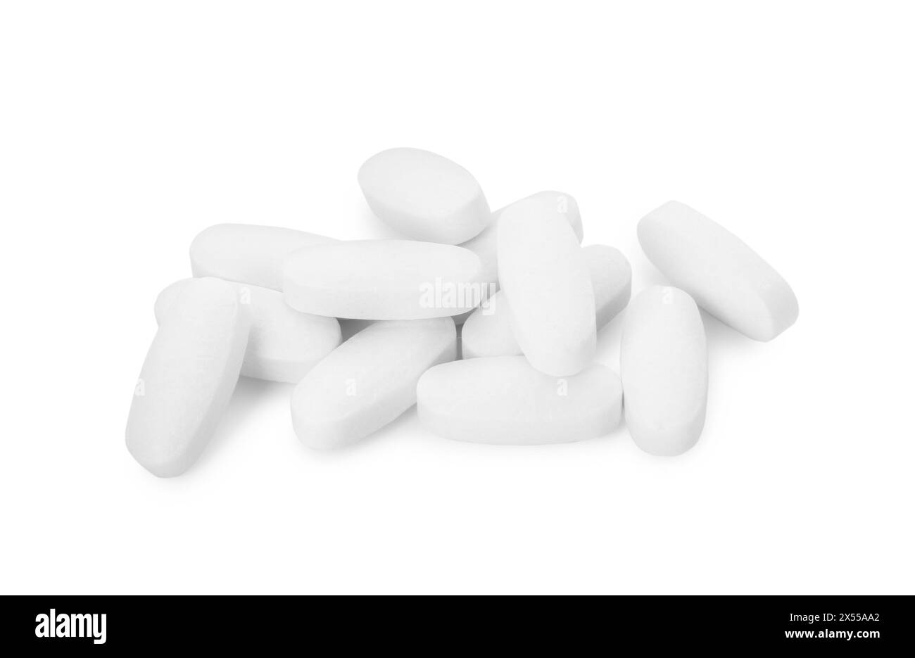 Vitamin pills isolated on white. Health supplement Stock Photo - Alamy