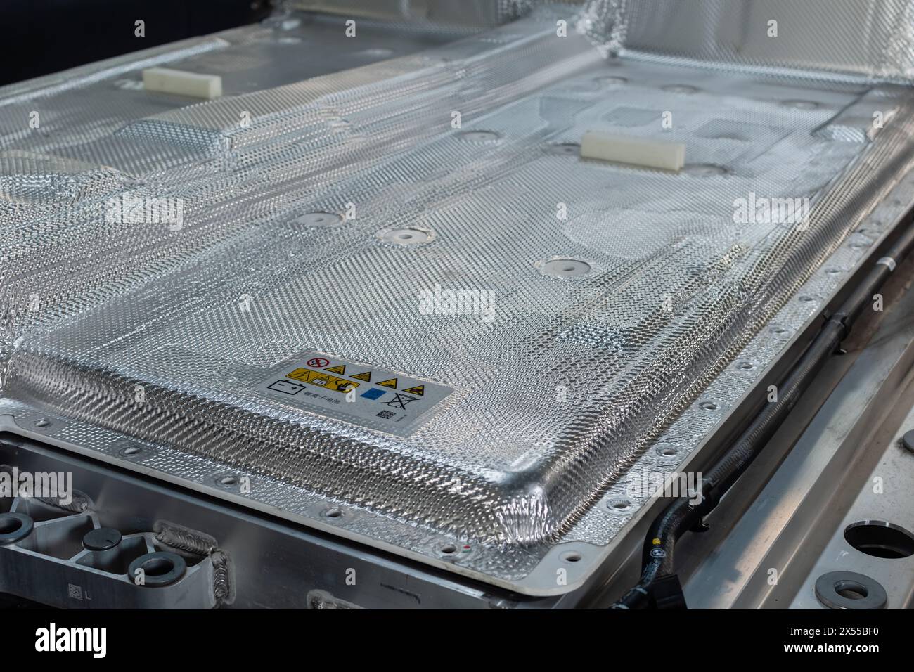 BMW iX electric car battery close-up on blurred background Stock Photo ...