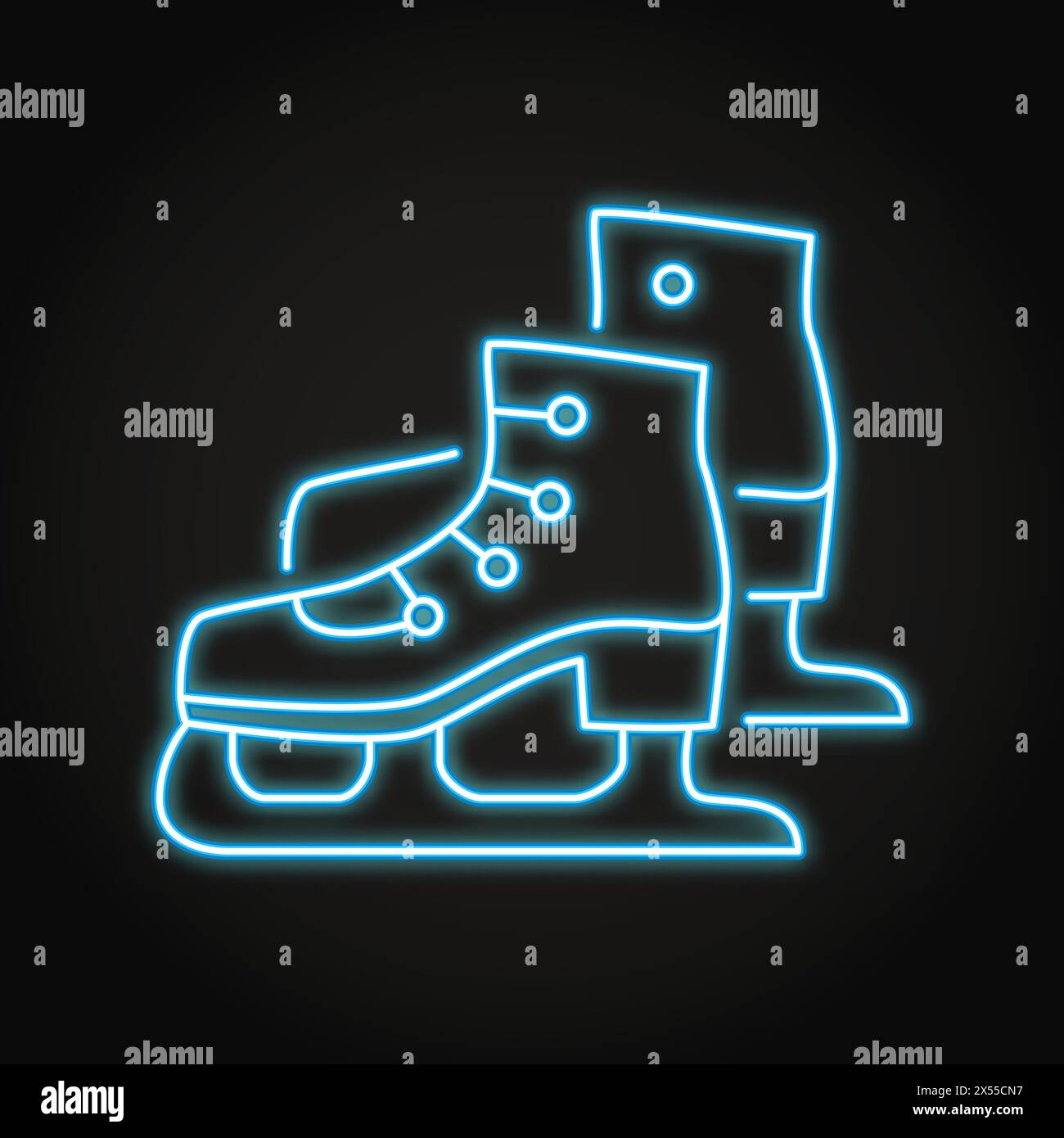 Neon ice skates Stock Vector Images - Alamy