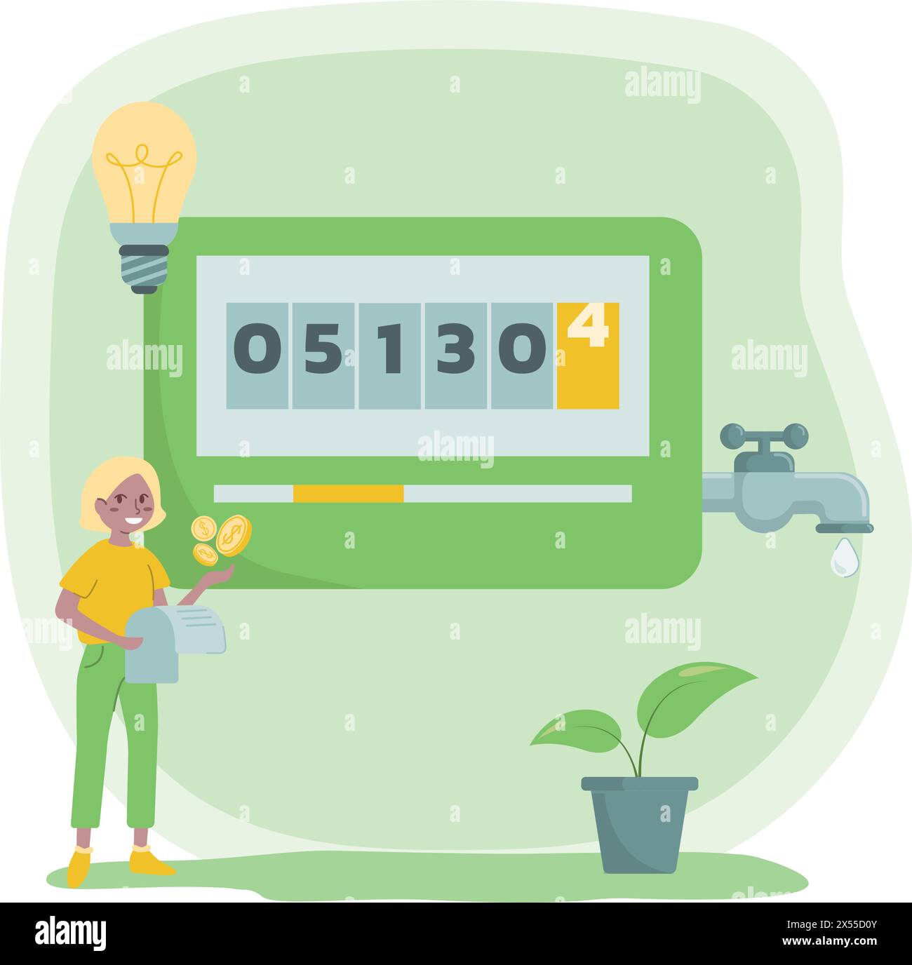 Characters reduce water and energy consumption at home, utilities ...