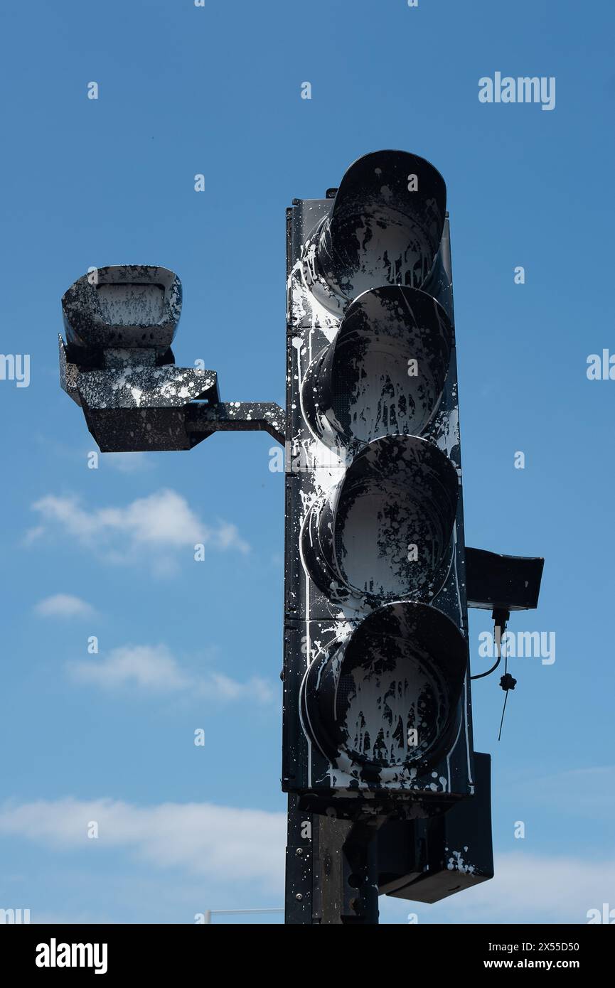 Uxbridge, UK. 7th May, 2024. Anti ULEZ Blade Runners have damaged Ultra ...