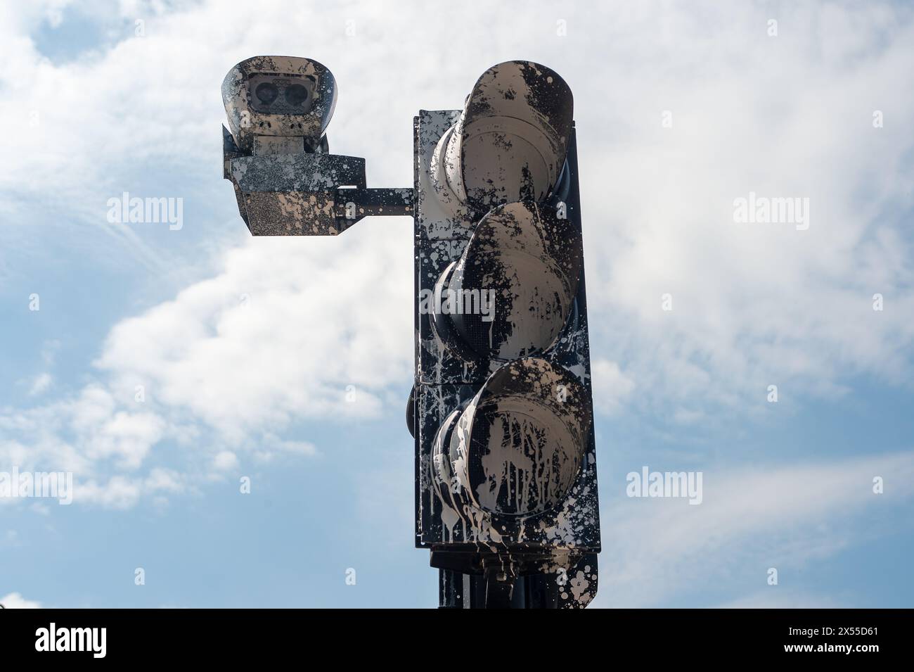 Uxbridge, UK. 7th May, 2024. Anti ULEZ Blade Runners have damaged Ultra ...