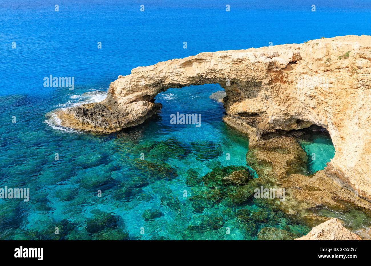 AYIA NAPA, CYPRUS - APRIL 13: General view of the Love Bridge ...