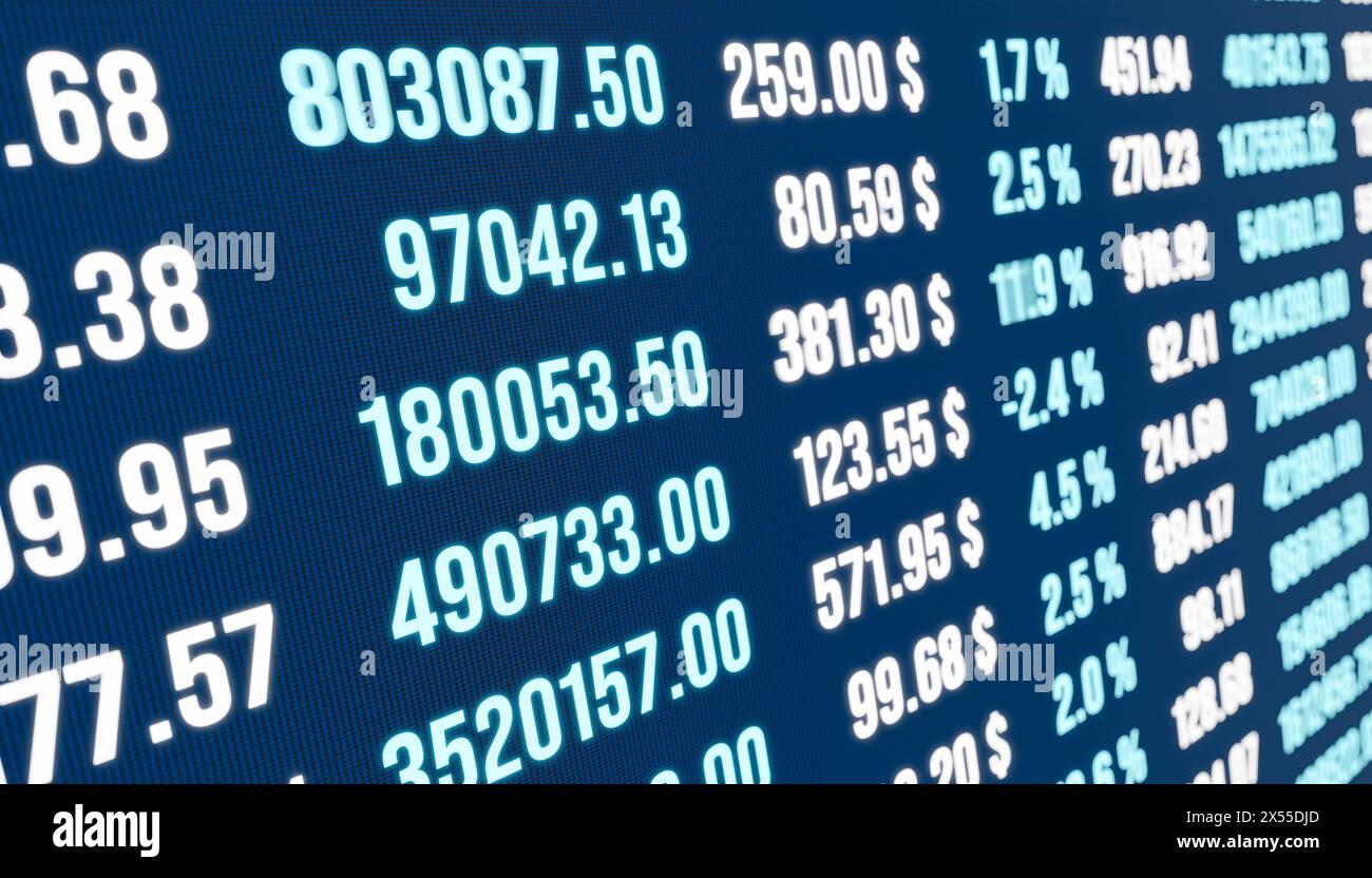 Financial figures, numbers and data spread sheet. Financial figures ...