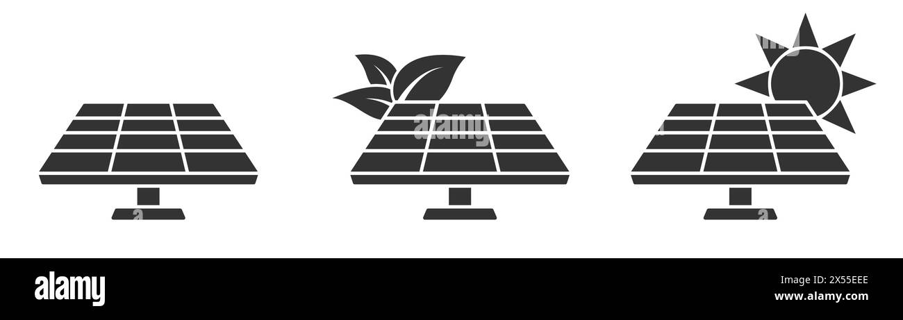 Solar panel icon. Vector illustration Stock Vector Image & Art - Alamy