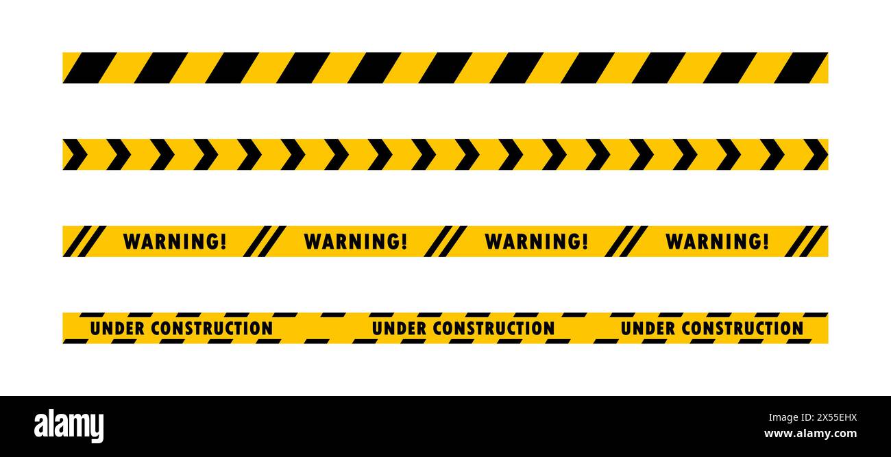 Warning yellow tape. Vector illustration Stock Vector Image & Art - Alamy