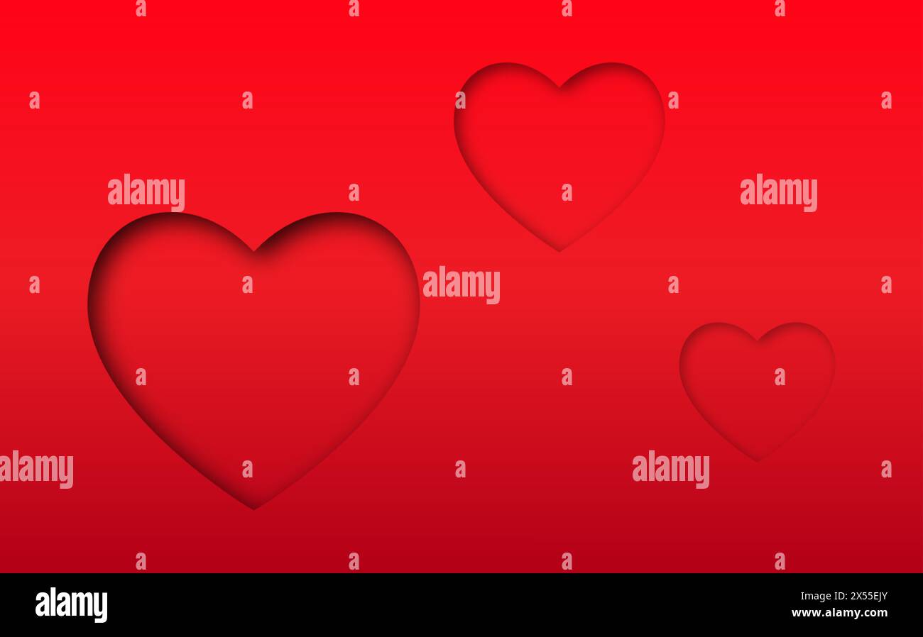Red heart background. Vector illustration Stock Vector Image & Art - Alamy