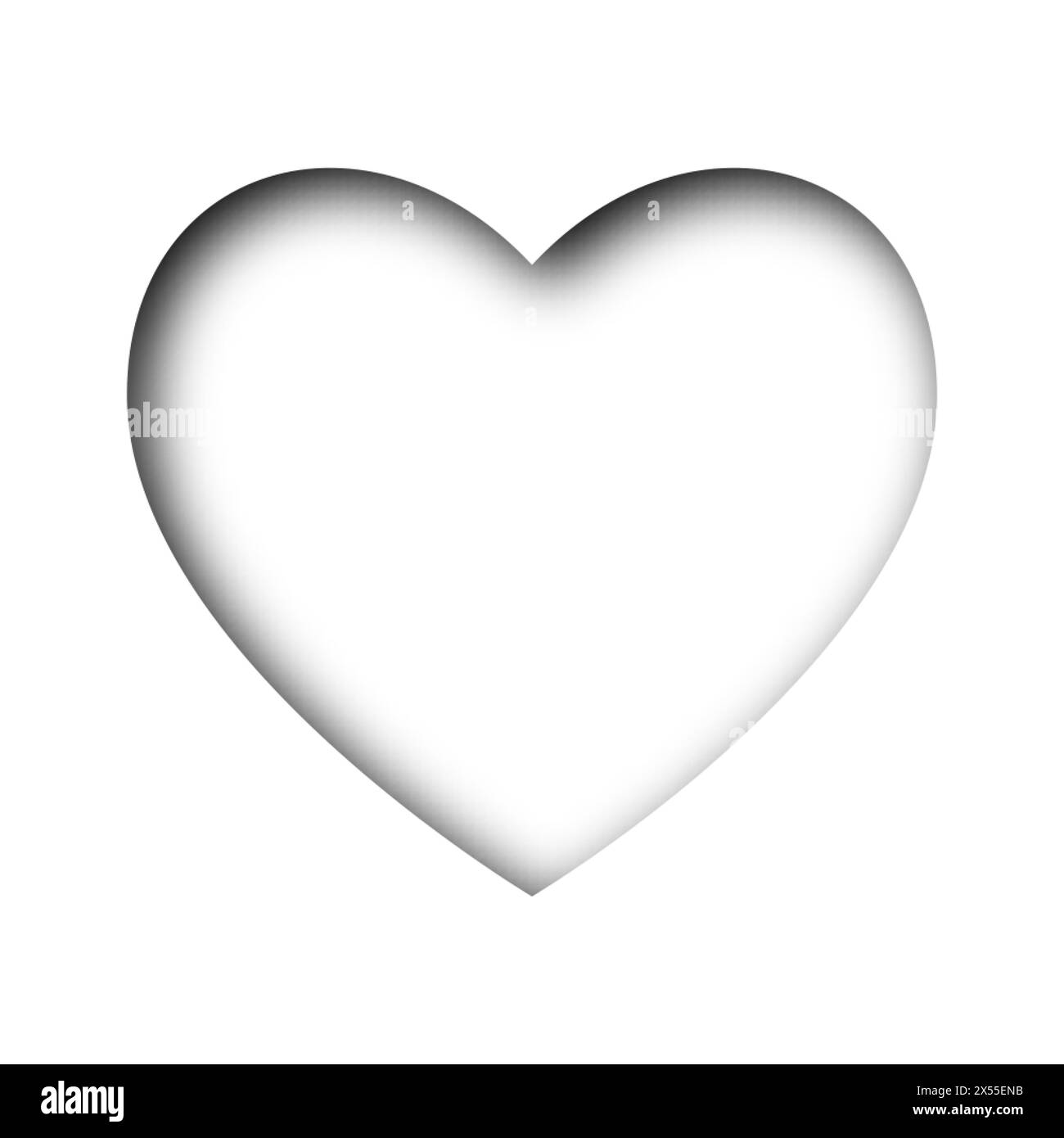 Heart of paper. Heart with shadow. Vector illustration Stock Vector ...