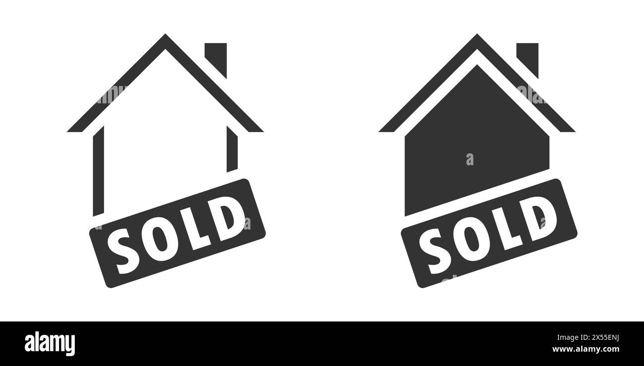 Sold house icon. Vector illustration Stock Vector Image & Art - Alamy