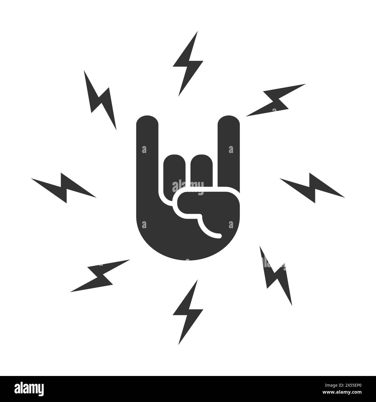 Rock hand icon. Vector illustration Stock Vector Image & Art - Alamy