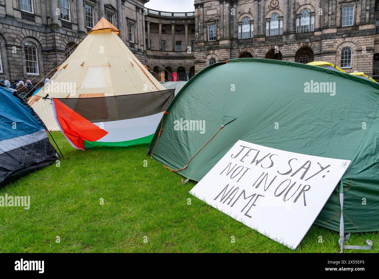 Edinburgh, Scotland, UK. 7th May 2024. Student activists at the ...